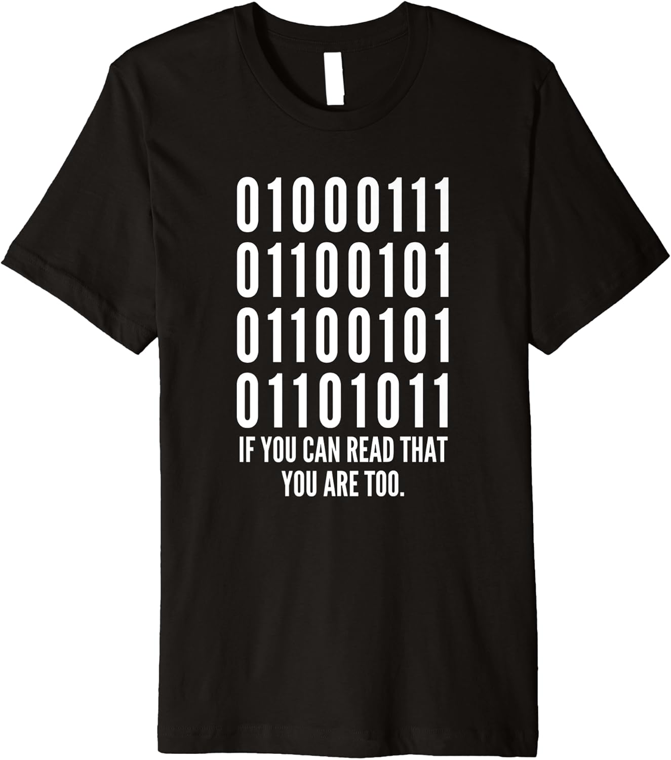 Funny Programming Binary Code Joke Geek Nerd Programmer T Premium T Shirt